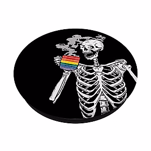 Black Like my soul skeleton drink coffee or die Pride LGBT PopSockets PopGrip: Swappable Grip for Phones & Tablets PopSockets Standard PopGrip
