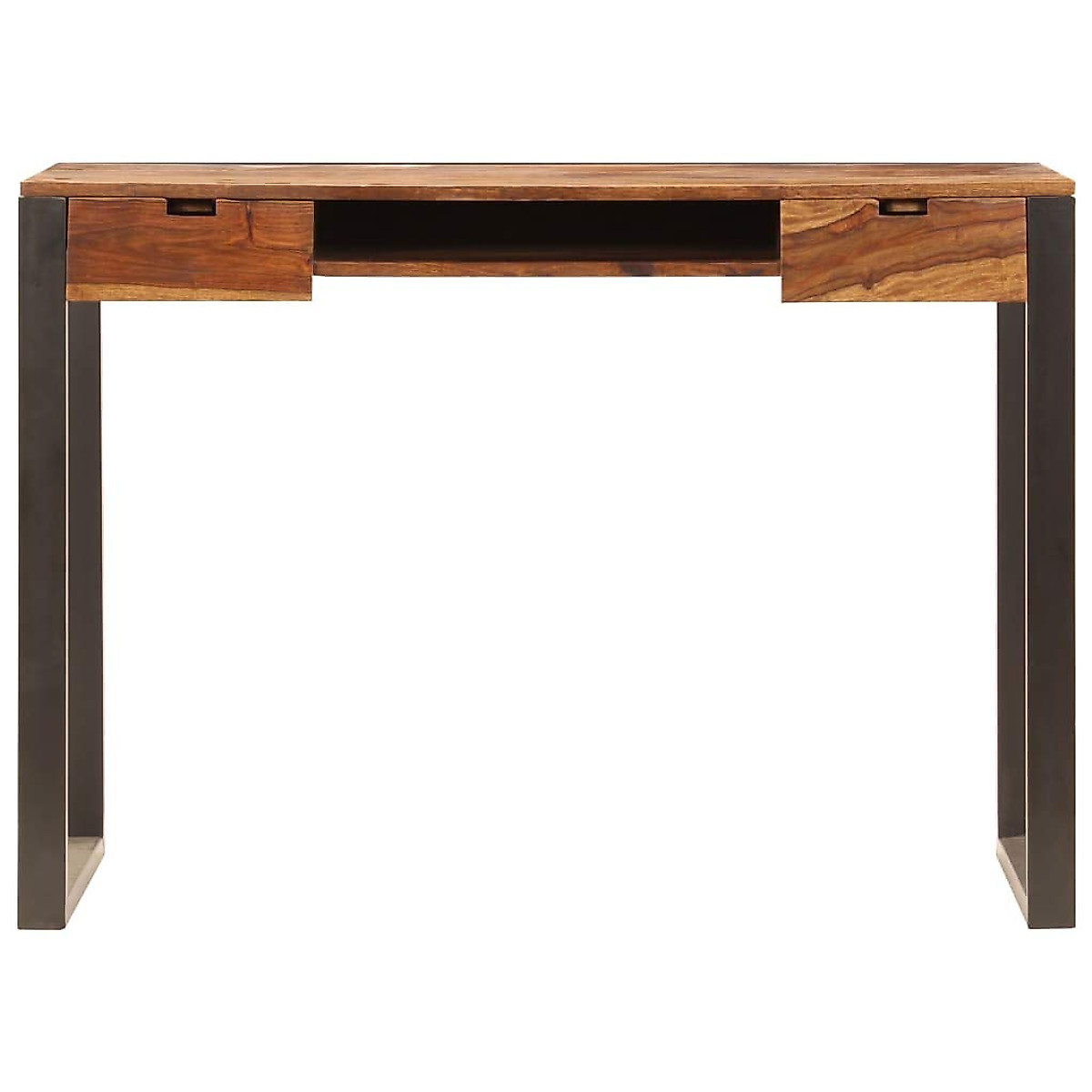 MSLAONXC Desk,Secretary Desk,Console Desk,Antique-Style,Vanity Desk,Computer Desk,Study Table,for Home, Office,Learning,Gaming,Working,Bedroom,43.3"x21.7"x30.7" Solid Sheesham Wood and Steel