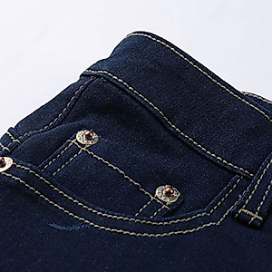 New Washed Shorts ,THENLIAN Women Low Waisted Solid Short Mini Jeans Denim Pants Shorts(S, Black)