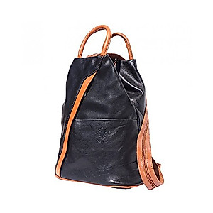 LaGaksta Submedium Italian Leather Backpack Purse Black Leather