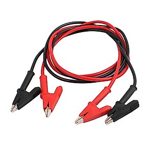 IIVVERR 2 Pcs Double-Headed Alligator Clip Wire Test Line High-Voltage Silicone Leads High-Quality (2 piezas de cable de cocodrilo de doble cabezal Línea de prueba de cables Cables de silicona de alto