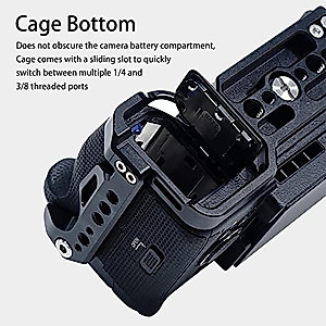 Easy Hood Camera Cage for Sony FX3 F30,Top Detachable Integrated Design Bottom Arca Quick Release Board can Quickly Switch Between Tripod and Stabilizer with Cold Shoe and Multiple Positioning Holes