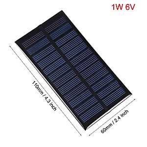 uxcell 5Pcs 1W 6V Small Solar Panel Module DIY Polysilicon for Toys Charger