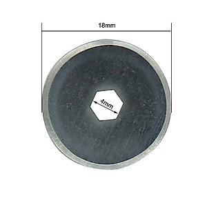 AUTOTOOLHOME 18mm Rotary Cutter Blades 10 Pack Replacement Rotary Blades Cutting Fabric Paper Quilting Scrapbooking Sewing Patchwork Tool