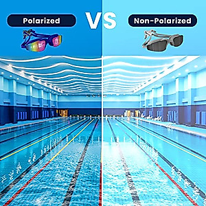 Nabevin Unisex-Adult Swim Goggles Full Protection Vanquisher 2.0 Polarized Anti-fog Anti-ultraviolet