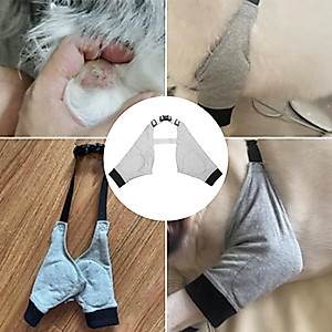 Adjustable Dog Elbow Protector Soft Breathable Stable Support for Injury, Front Legs Sleeve for Dog Recovery (S)