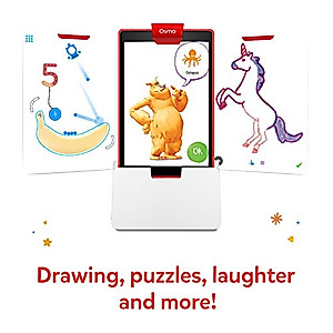 Osmo Creative Starter Kit - 3 Educational STEM Games for Ages 5-10, Drawing & Physics - For Fire Tablets