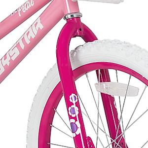 JOYSTAR 20 inch Girls Bike for Kids 7-10 Years Girl Bicycle with Basket and Streamer 20" Kids Bikes for Girls Ages 9-12 Child Bike Pink