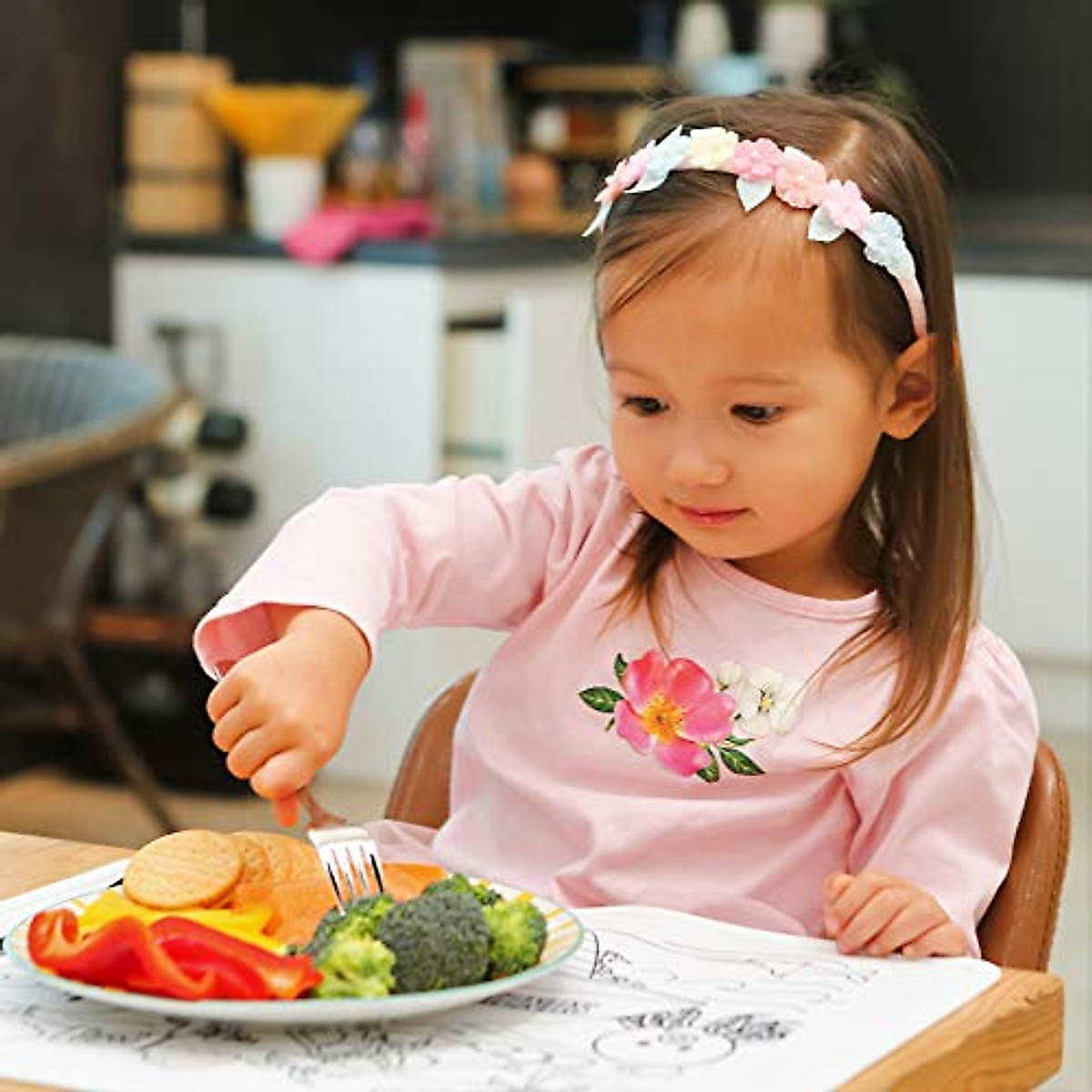 SunZio 18/10 Stainless Steel Kids Silverware Set | 12 Piece Child and Toddler Safe Flatware | Children Utensils Metal Cutlery Set with 4 Small Knives, 4 Forks, 4 Spoons