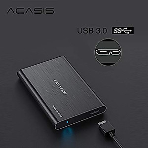 ACASIS 2.5" 160GB Portable External Hard Drive USB3.0 Hard Disk Storage Devices for PC,Laptop,(Black)