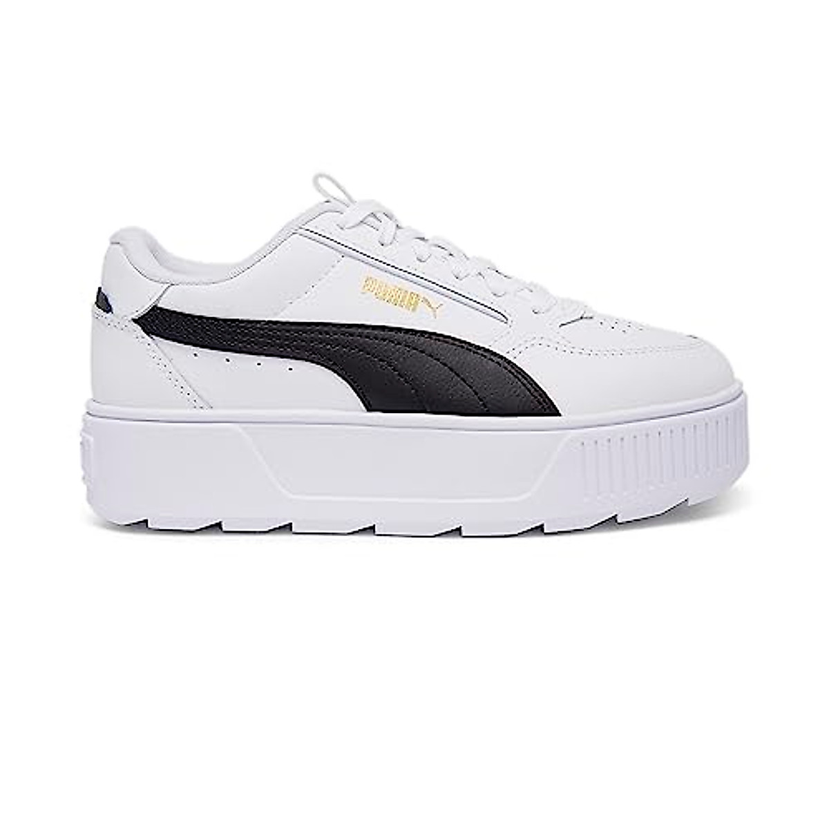 PUMA Womens Karmen Rebelle Sneaker, Womens White Womens Black, 8.5