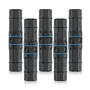 iwillink Waterproof RJ45 Coupler, Shielded Female to Female Waterproof Ethernet Coupler, IP68 Ethernet Outdoor LAN Cable Connector for Cat5e/Cat6/Cat7 Ethernet Cable PoE, (5 Pack)