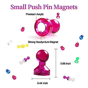 Fridge Magnet, Push Pin Magnets for Whiteboard, 50 Pcs Refrigerator Magnets Fridge, Strong Magnets for whiteboard 8 Assorted Colors Fridge Magnets Cute Magnets