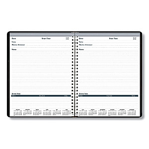 2024 House of Doolittle 11 x 8.5 Recycled Meeting Note Planner, Black Cover (HOD583992)