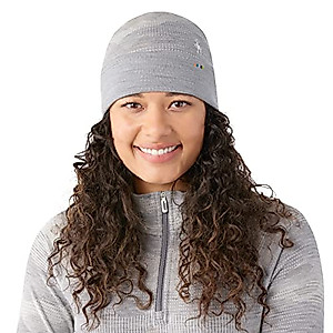 Smartwool Thermal Merino Wool Reversible Cuffed Beanie for Men and Women, Light Gray Mountain Scape, One Size