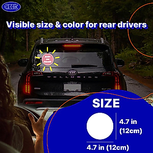 GEEKBEAR Baby on Board Car Sticker - Colorful, Reflective, Weather-Resistant - Circular 4.7 x 4.7 in (Light Pink - 2 Pack)