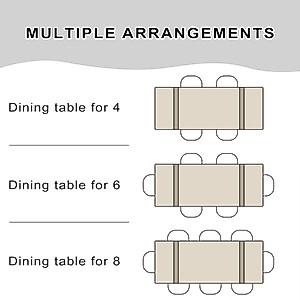 Comfy to go 70” Rectangluar Dining Table for 6-8 Person, Mid Century Modern Metal Frame Kitchen Table with 2.4” Thick Wood Grain Tabletop for Dining Living Room Farmhouse Furniture (Rustic Brown)
