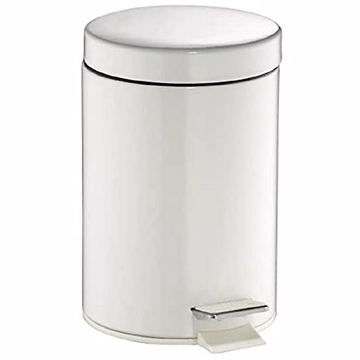 WESCO 103 103012-01 Pedal-Type Trash Can, White, Size: Diameter 6.7 x Height 10.2 inches (17 x 26 cm), Pedal Bin 3L
