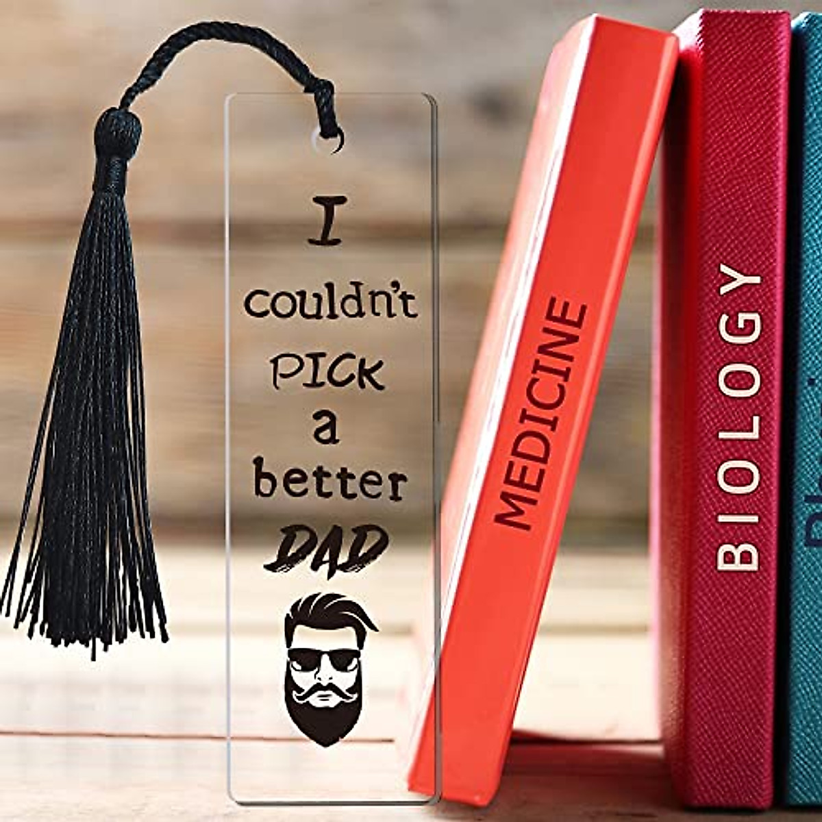 Better Dad Inspirational Bookmark Gifts for Dad, Dad Bookmarks for Dad Uncle Grandpa Father's Day Gifts from Daughter Son