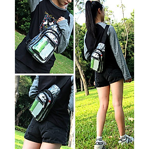 Sling Bag for Women Fanny Pack Crossbody Bags for Women Chest Bags Cross Body Purse PU Shoulder Backpack