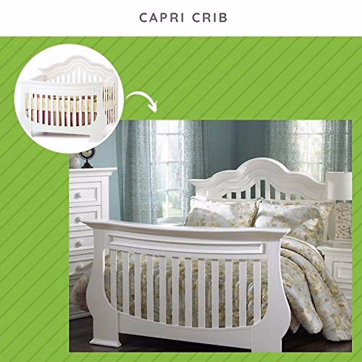 CC KITS Full-Size Conversion Kit Bed Rails for Munire & Echelon Convertible Cribs (White)