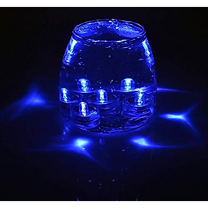 SAMYO Set of 12 Waterproof Wedding Submersible Battery LED Tea Lights Underwater Sub Lights- Wedding Centerpieces Party Decorate (Blue)