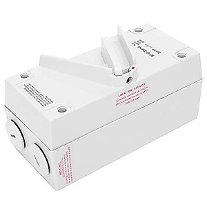 Walfront 3Phase 4Stage Waterproof Isolation Switch AC440V Dustproof Manual Industrial Supplies 20A/35A/63A(CF-4P20A), Switch