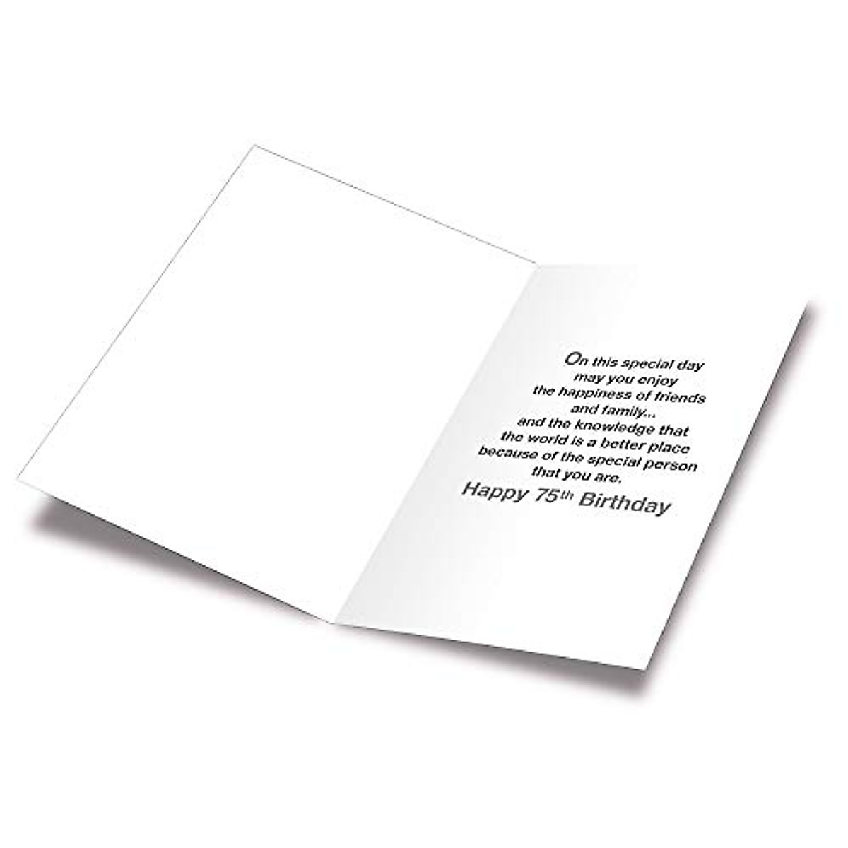 Happy 75th Birthday Greeting Card | Made in America | Eco-Friendly | Thick Card Stock with Premium Envelope 5in x 7.75in | Packaged in Protective Mailer | Prime Greetings