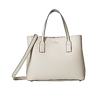 Designer Kate New York Women's Hadley Road Small Dina Top Handle Handbag Tote in Tusk Light Cream light Beige