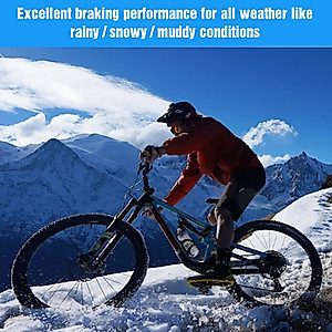 4 Pairs Bike Brake Pads, Bicycle Disc Brake Pads Compatible for SRAM Avid Ball Bearing 5 Mechanical BB5 MTB Brake Pads, Compatible for Merida Duke for Mountain Bike Ebike (with 3 Installation Tools)