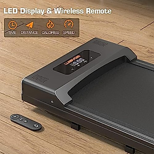 Walking Pad, Under Desk Treadmill for Office Home Use, LUBBYGIM Electric Treadmill Under Desk with Speed 0.5-5.0MPH, Portable Mini Treadmill in LED Display with Remote(2023NEW)