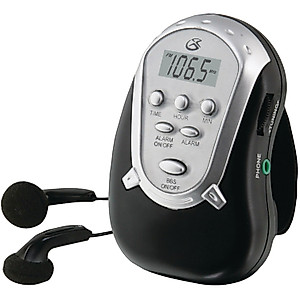 GPX R300B Portable AM/FM Armband Radio, Black