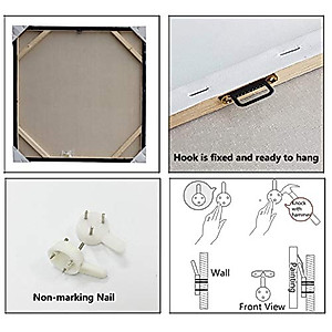 Goldfoilart Beach Wall Art Sunset Pictures Ocean Prints Romantic Sea Waves Canvas Paintings for Living Room Bedroom Bathroom Office Framed Artwork Decorations Wall Decor Easy to Hang 20"x40"