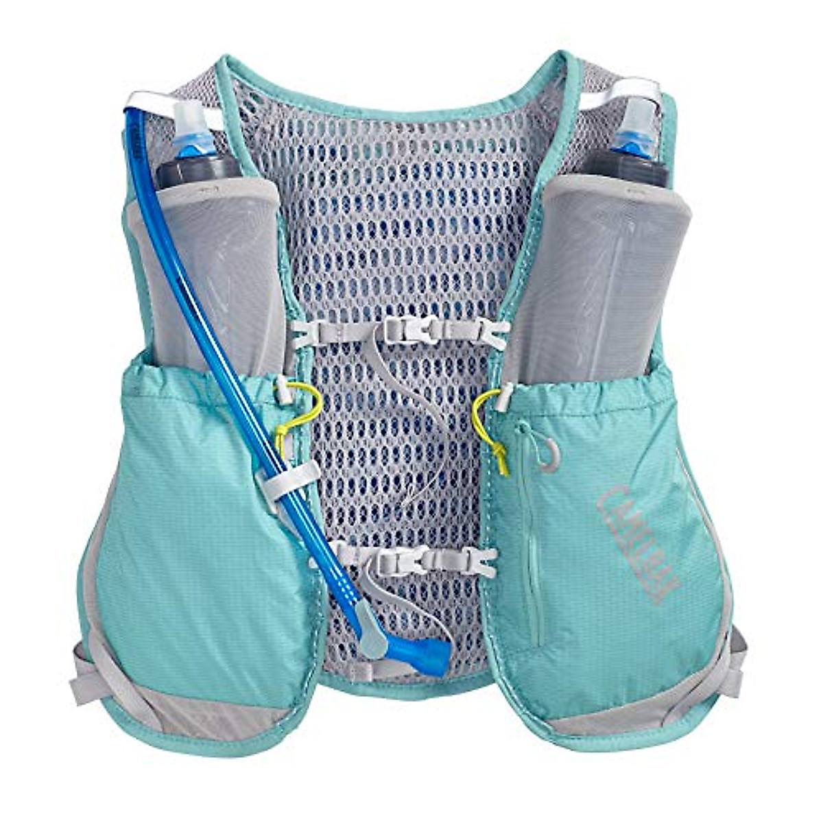 CamelBak Women's Circuit Run Vest with 50oz Hydration Bladder, Aqua Sea/ Silver
