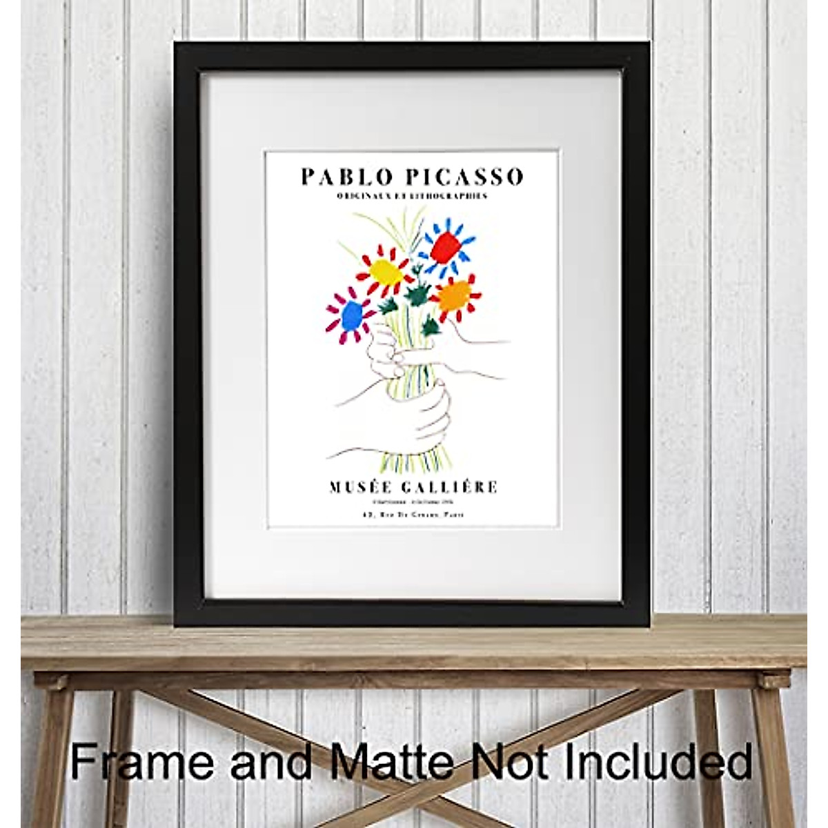 Pablo Picasso Wall Art & Decor - LARGE 11x14 - Pablo Picasso Poster Prints - Mid Century Modern Minimalist Abstract Aesthetic Room Decor - Gallery Wall Art - Bouquet of Peace - Flowers - Museum Poster