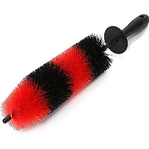 Master Wheel Brush, Easy Reach Wheel and Rim Detailing Brush 18’’ Long Soft Bristle by TAKAVU, Car Wheel Brush, Rim Tire Detail Brush,Multipurpose use for Wheels,Rims,Exhaust Tips,Motorcycles