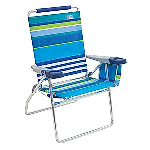Rio Beach Big Boy 4-Position 13 High Seat Backpack Beach or Camping Folding Chair & Rio Beach 17 Extended Height 4 Position Folding Beach Chair