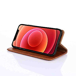 CyrGuard Phone Cover Wallet Folio Case for Samsung Galaxy A40, Premium PU Leather Slim Fit Cover for Galaxy A40, Anti-Dirt, Brown