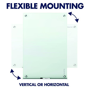 Quartet Glass Whiteboard, Extra Large Magnetic Dry Erase White Board, 6' x 4', Easy Installation, Includes Accessory Tray, 1 Marker and 2 Glass Board Magnets, White Surface, Infinity (G7248W)
