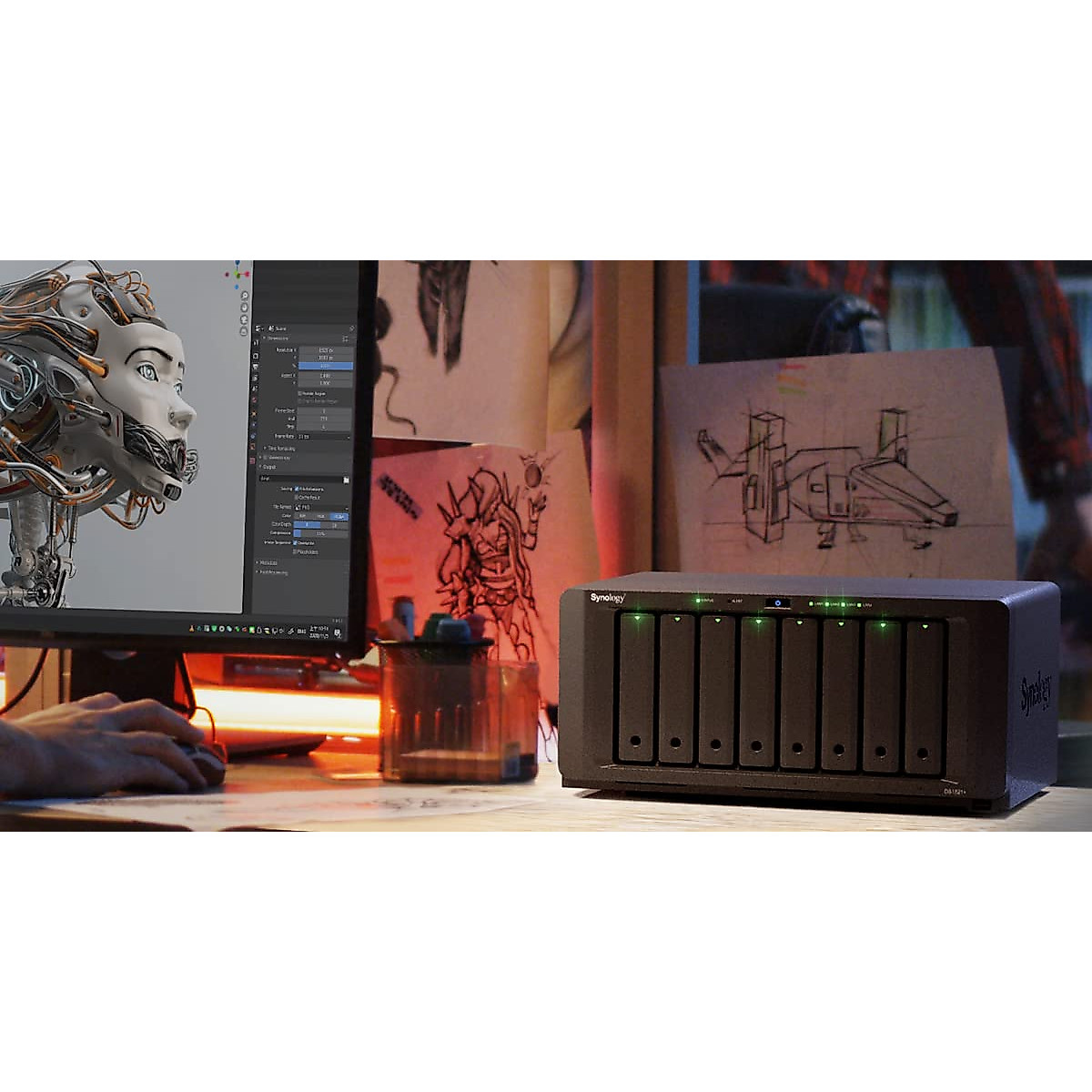 Synology 8 Bay DiskStation DS1821+ (Diskless), 8-bay; 4gb ddr4