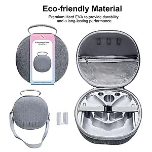 Zhixteu Case for Meta Quest 3, Hard Carrying Case for Meta Quest 3 Accessories, All-in-One Travel Case for VR Headset, Head Strap, Controller Accessories for Meta Quest 3 (grey)