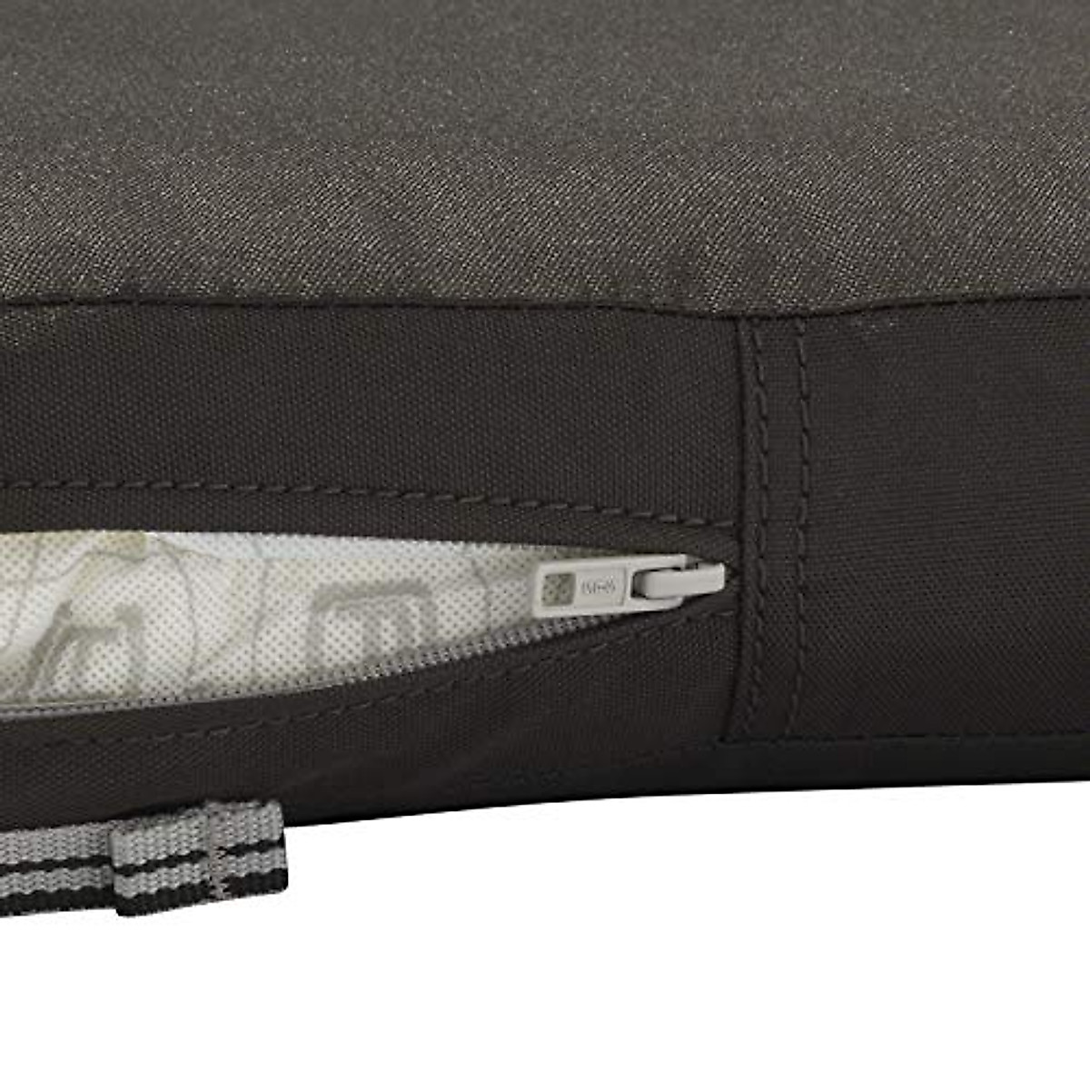 Classic Accessories Ravenna Water-Resistant 48 x 18 x 3 Inch Outdoor Bench/Settee Cushion Slip Cover, Patio Furniture Swing Cushion Cover, Espresso, Patio Furniture Cushion Covers