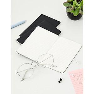 Moleskine Cahier Journal, Soft Cover, Pocket (3.5" x 5.5") Ruled/Lined, Black, 64 Pages (Set of 3)