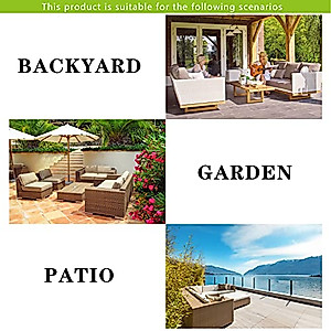 FKSLIFE Patio Cushion Covers Replacement,Outdoor Patio Cushion Covers Replacement Waterproof (23.6 * 23.6 * 4.7 inches, Brown)