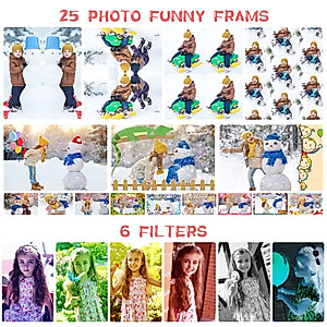 Kids Camera,ARNSSIEN 180° Flip Lens Camera for Kid,2.4in IPS LCD Digital Camera with Silicone Case,Child Selfie Camera for 3 4 5 6 7 8 9 10 Year-Old Girl Boy Christmas Birthday Gift Toddler Camera Toy