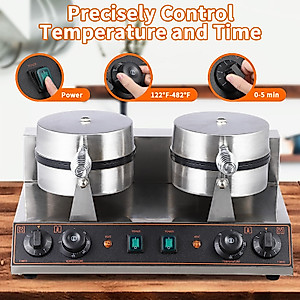 GarveeTech Commercial Electric Waffle Cone Maker - Commercial Quality, Nonstick Surface, Efficient Heating