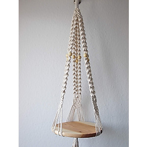Macrame plant hanger-cotton rope -42 inches (110 cm) long-macrame shelf-candle holder- pot hanger or macrame hanging table