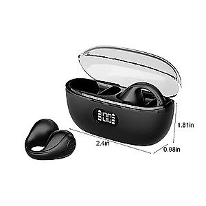 Headphones Wireless Bluetooth, Wireless Ear Clip Skeleton Conduction Headphones, Bluetooth 5.3 Waterproofs Open Ear Headphones, Bluetooth Headphones, Noise Cancelling Headphones for Sleeping,