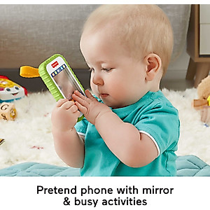 Fisher-Price Work From Home Toy Set, 3 take-along baby toys and teether for infants ages 3 months and up