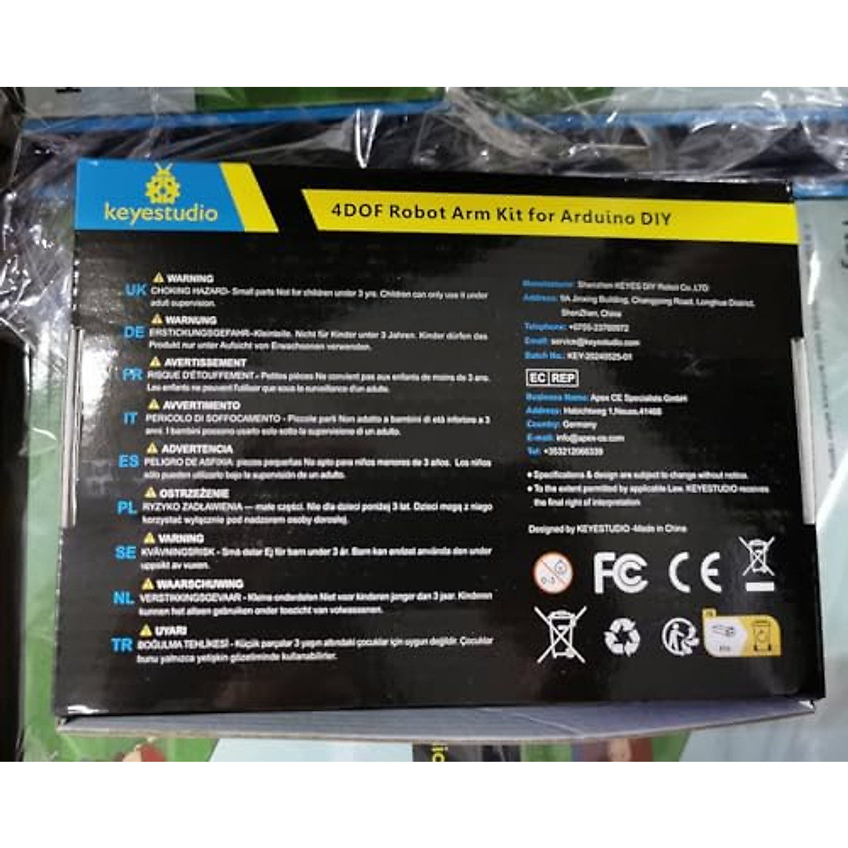 KEYESTUDIO Robot Arm Starter Kit for Arduino Coding Robotics Kit for Adults Teens 15+ Electronic Programming Project STEM Education